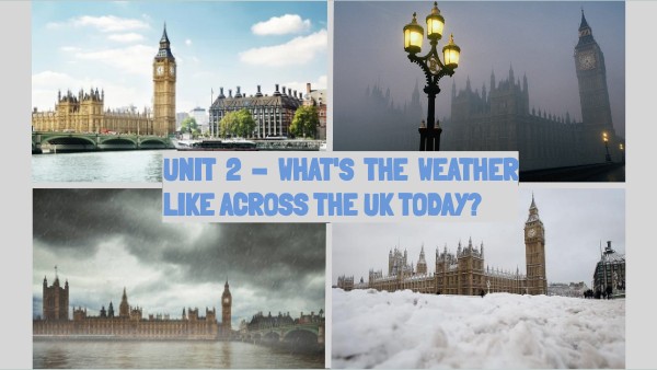 YEAR 7 - UNIT 2 - WHAT'S THE WEATHER LIKE TODAY ACROSS THE UK? | Genially