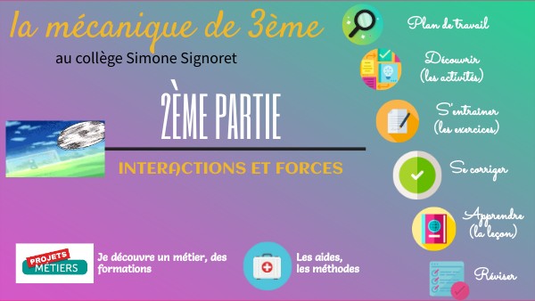 Méca de 3ème - PDT n°2 | Genially