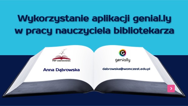 Wykorzystanie aplikacji genial.ly w pracy nauczyciela bibliotekarza | Genially
