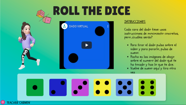 ROLL THE DICE. PSICOMOTRICIDAD | Genially