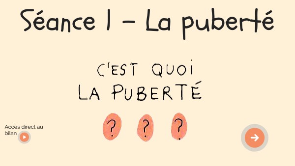 Séance 1 - La puberté | Genially