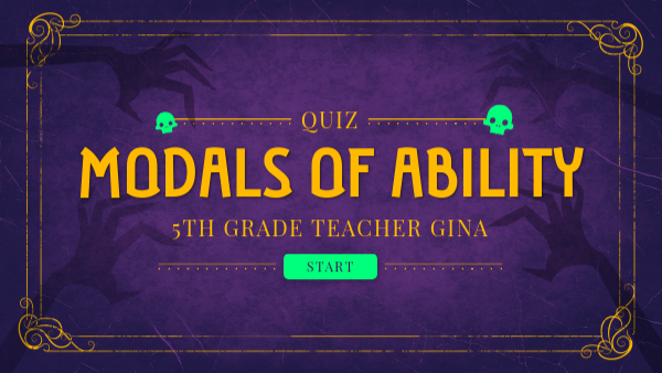 UNIT 3 5th grade MODALS OF ABILITY | Genially