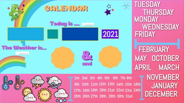 Online Calendar / Classroom Routine | Genially