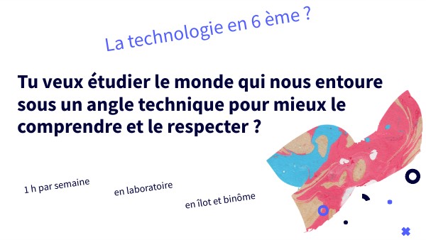 La technologie en 6ème ? | Genially