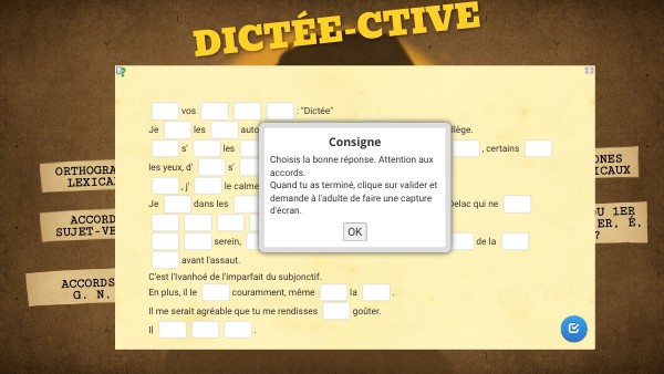Dictée-ctive dictée N°2 5ème3 | Genially