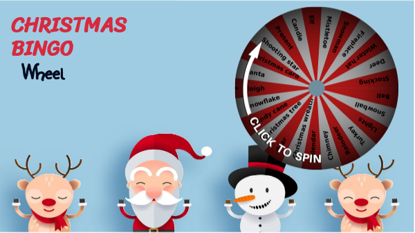Wheel Christmas bingo | Genially