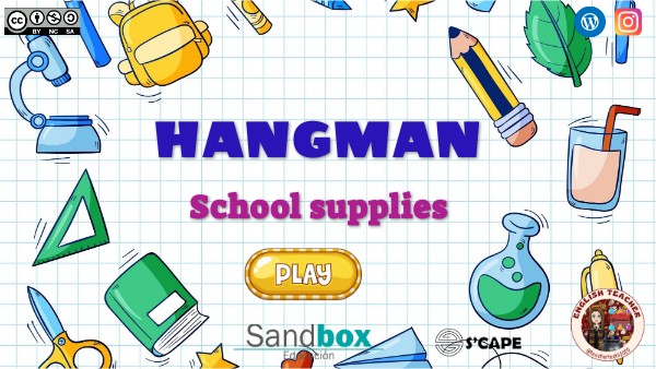 Hangman: School supplies | Genially