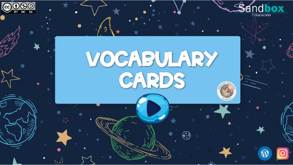 Vocabulary cards: Space | Genially