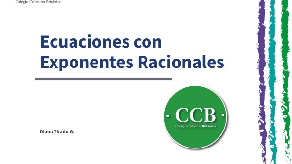Ecuaciones con exponentes racionales | Genially