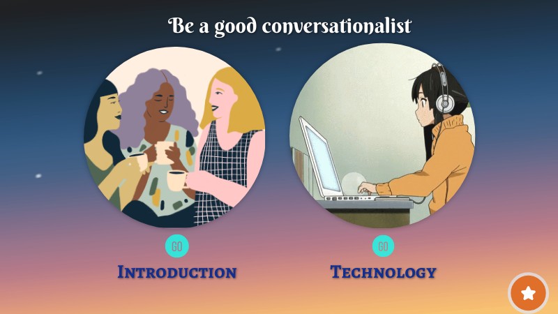 Be a good conversationalist | Genially