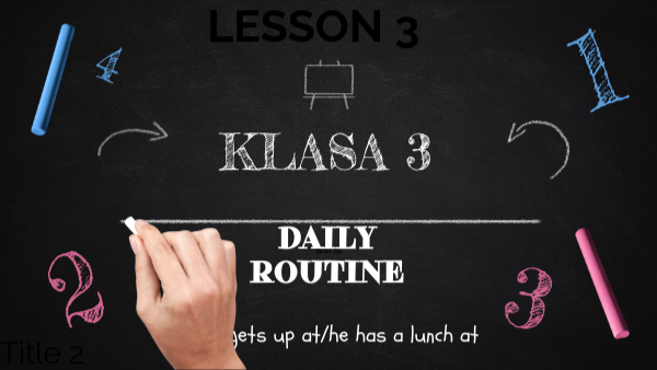 kl.3 UNIT 5 "Daily routine "Lesson3 | Genially