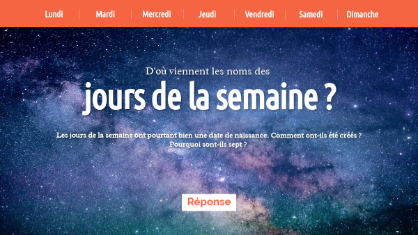 jours de la semaine ? | Genially