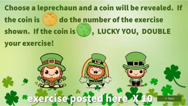 leprechaun workout 6th grade