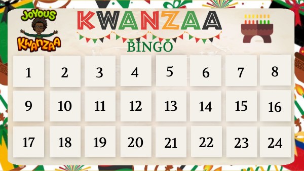 KWANZAA BINGO