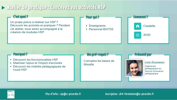 FP Atelier de pratique : Concevez vos activités H5P