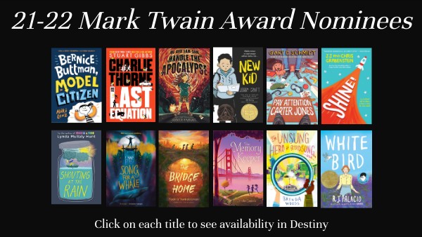 Mark Twain Award Books 21-22