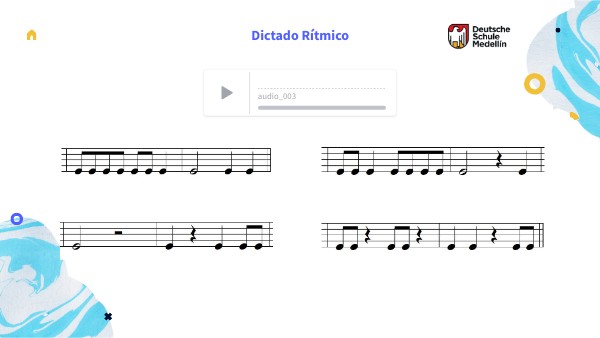 Dictado rítmico 3 | Genially