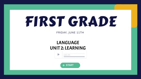 MAY 28TH - LANGUAGE - UNIT2: LEARNING