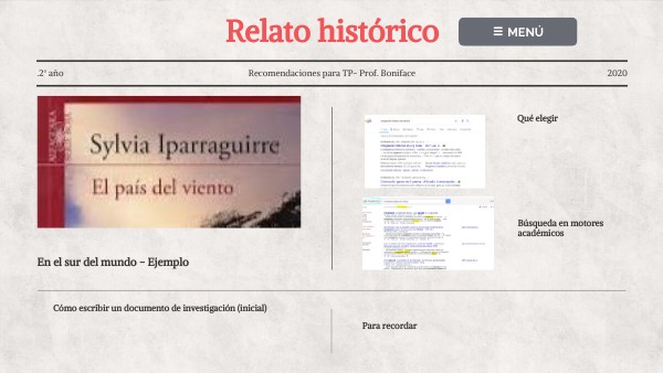 TP de relato histórico | Genially