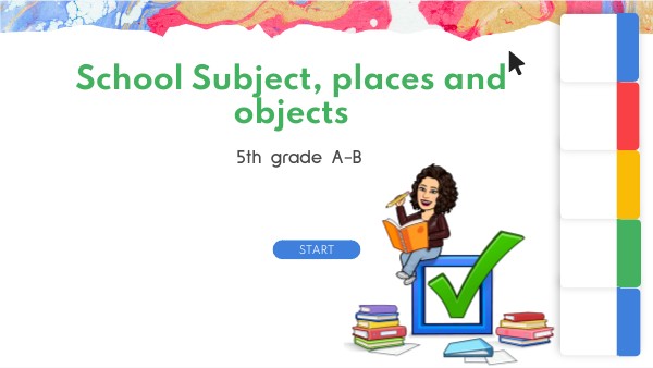 School subjects objects and places | Genially