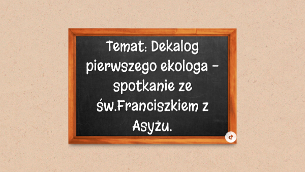 Dekalog św. Franciszka | Genially