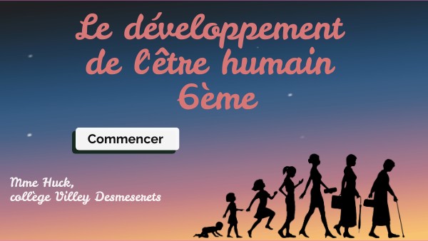 6e Le développement de l'être humain | Genially