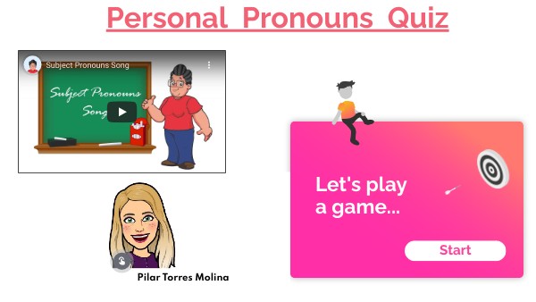 Personal Pronouns Game | Genially