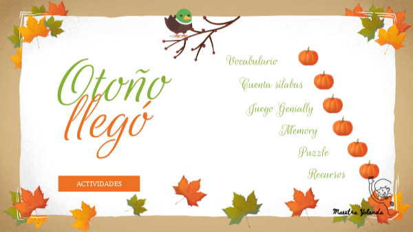 Unidad Otoño actividades | Genially