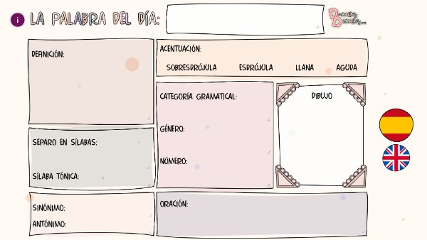 La palabra del día (Esp/Eng) | Genially