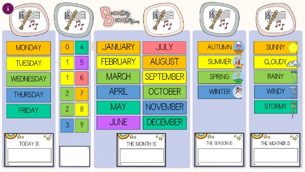Preschool Calendar (English) | Genially