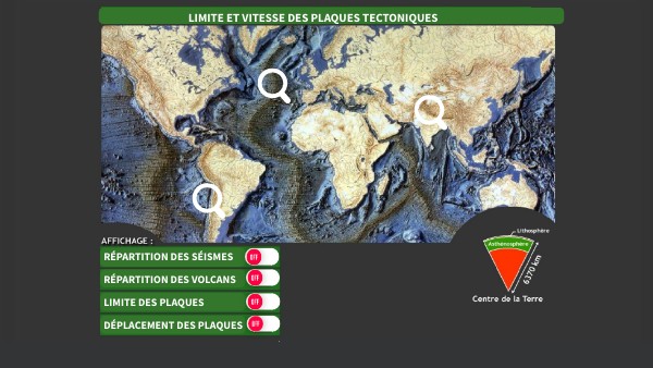 localisation plaques volcans séismes | Genially