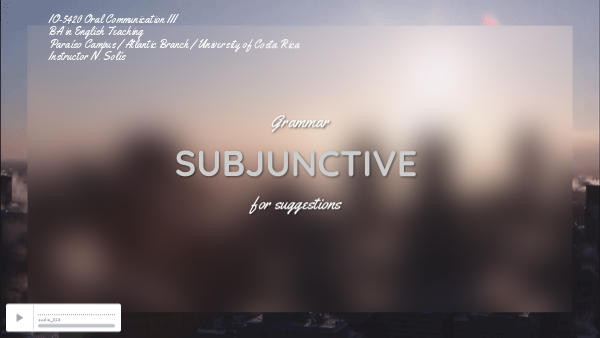 Subjunctive | Genially