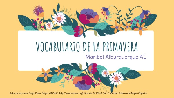 PRESENTACIÓN VOCABULARIO FLORES