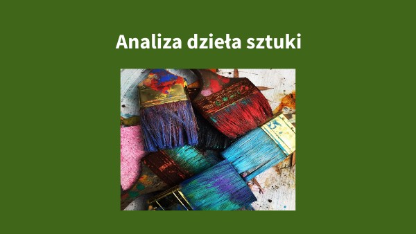 analiza dzieła sztuki | Genially