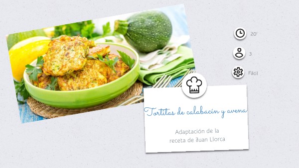 Receta tortitas de calabacín y avena | Genially