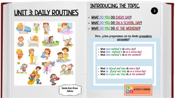 5º unit 3 COMPLETE DAILY ROUTINES | Genially