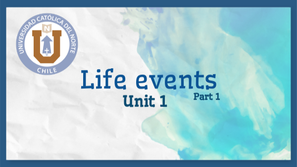 E2 Unit 1 - Life events 1 (used to)