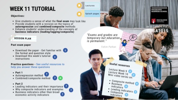 BUSA3015 Tutorial Week 11 | Genially