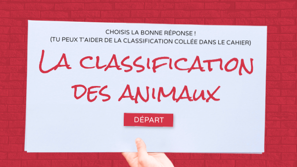 6ème : Quiz classification | Genially