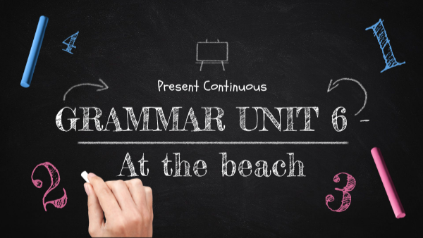 GRAMMAR UNIT 6 - At the beach (Present Continuous) | Genially