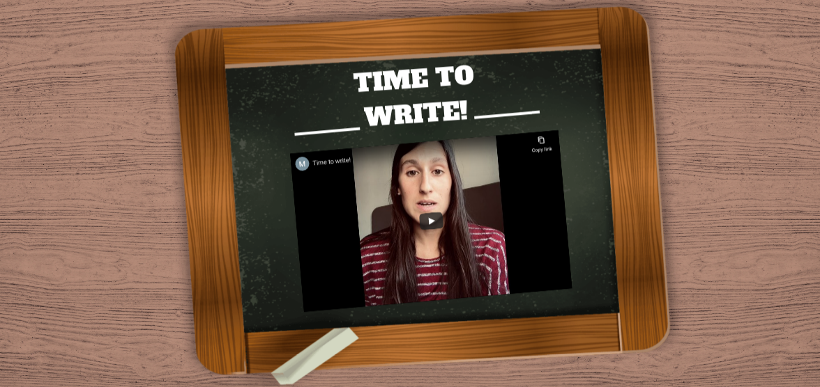 Time to write! | Genially