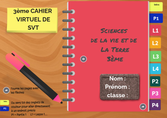 Cahier 3 ème | Genially