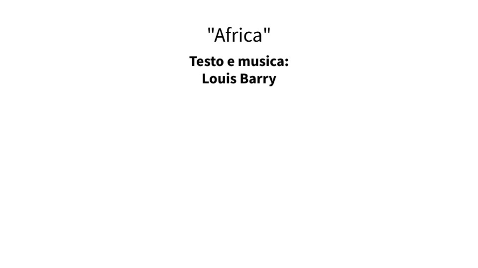 Louis barry "Africa" | Genially