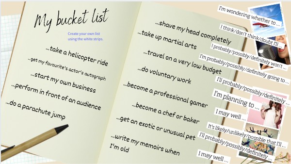 My bucket list