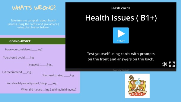 Health issues (role play cards)