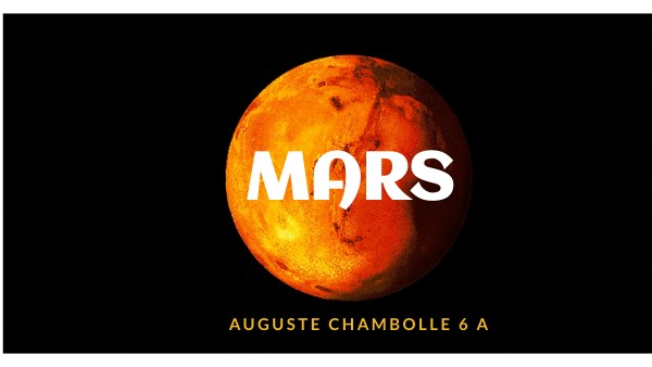 exposé Mars Auguste | Genially