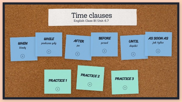 English Class B1 Unit 6.7 Time clauses | Genially