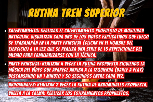 TREN SUPERIOR WORKOUT