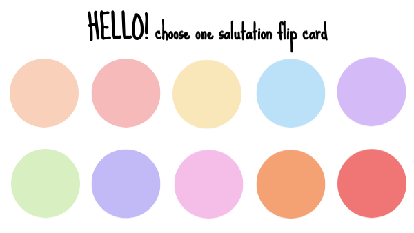 SALUTATION FLIP CARD | Genially