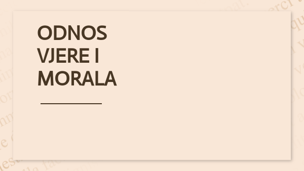 3.RAZRED-ODNOS VJERE I MORALA | Genially